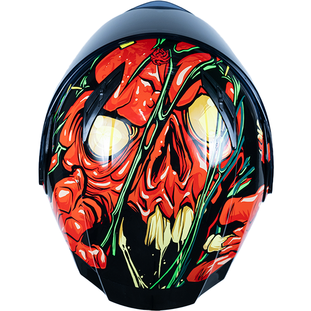 CASCO ESTELAR ZOMBIE ROJO