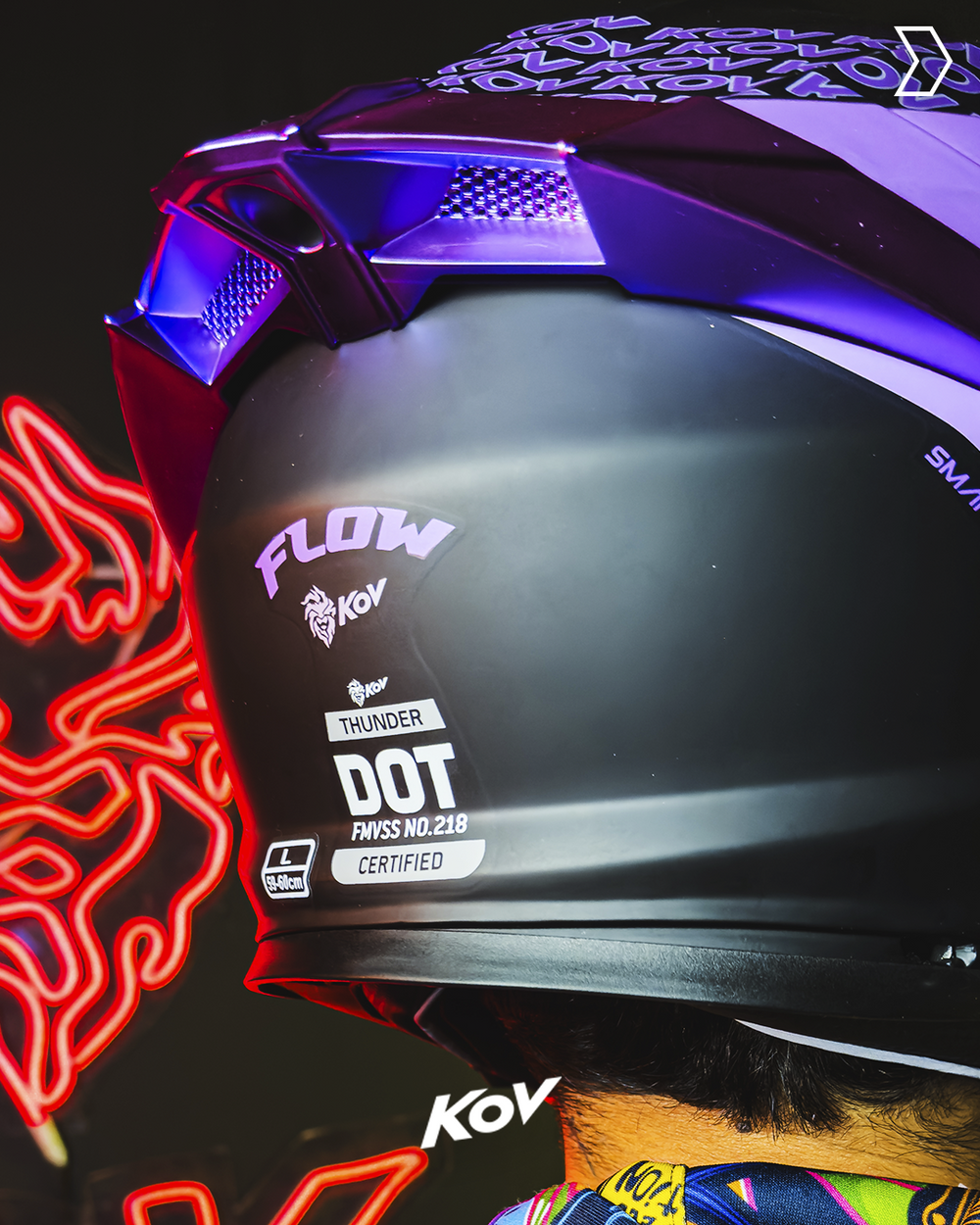 CASCO THUNDER FLOW MORADO