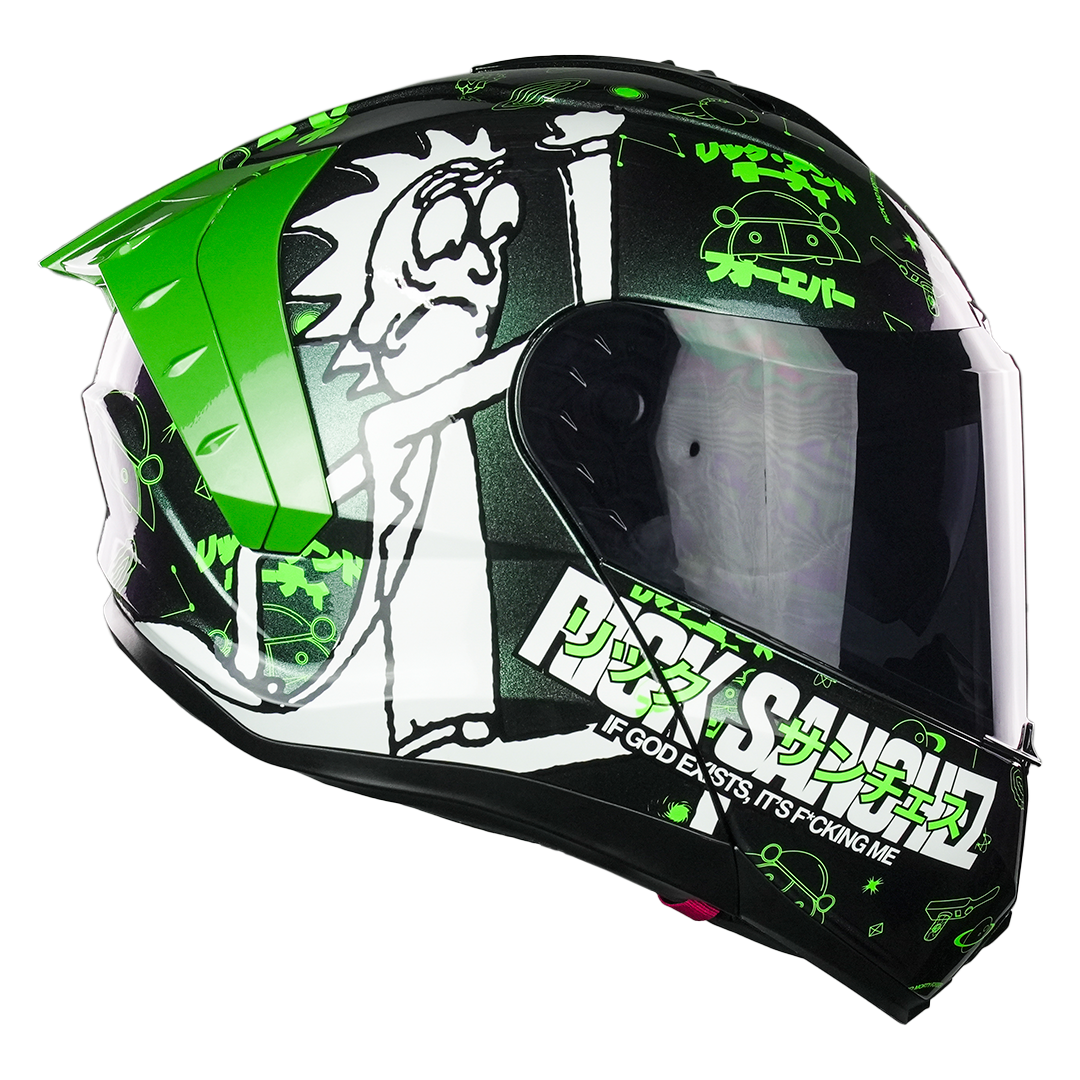 CASCO SNOW RICK SANCHEZ FLUORESCENTE