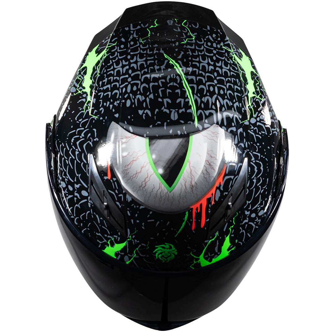CASCO KOV TROLL FLUORESCENTE (LUZ LED)